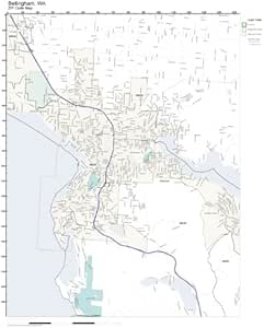 ZIP Code Wall Map of Bellingham, WA ZIP Code Map Laminated: Amazon.ca ...