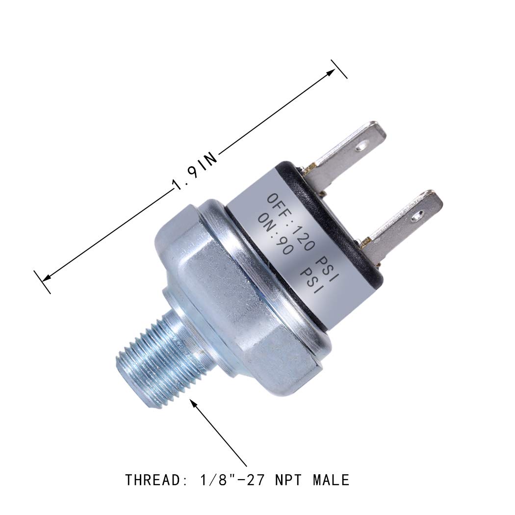 Mua Air Pressure Switch 90-120 PSI Pressure Switch 1/8"-27 NPT DC 24V ...