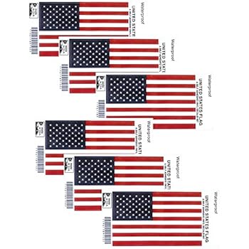 Amazon.com: WHOLESALE PACK of 50 US Flag Sticker Decals 2 3/8" x 4 ...