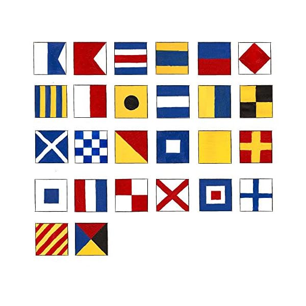 MARITIME Signal Flags / Flag SET - Set of 26 flag - Marine Code - Total ...