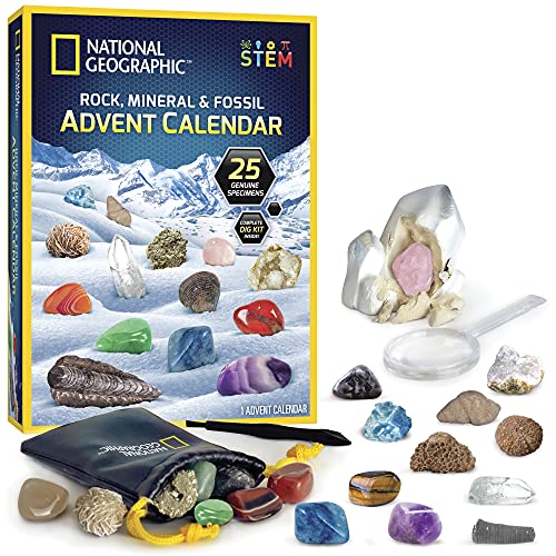 NATIONAL GEOGRAPHIC Advent Calendar 2021 - Rocks, Minerals & Fossils ...