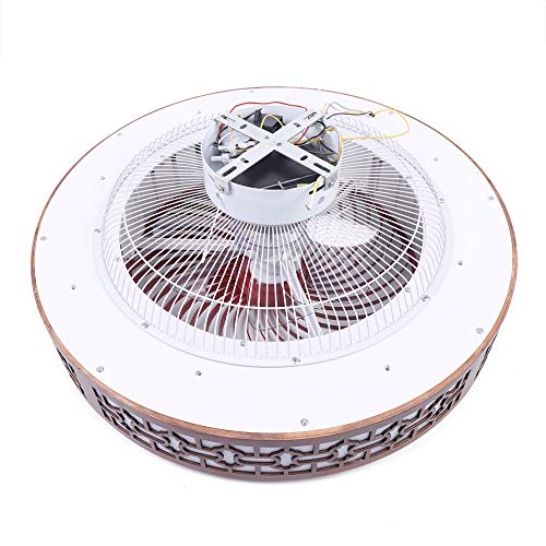 22 Inch Ceiling Fan with Light and Remote Control,Modern LED Semi Flush ...