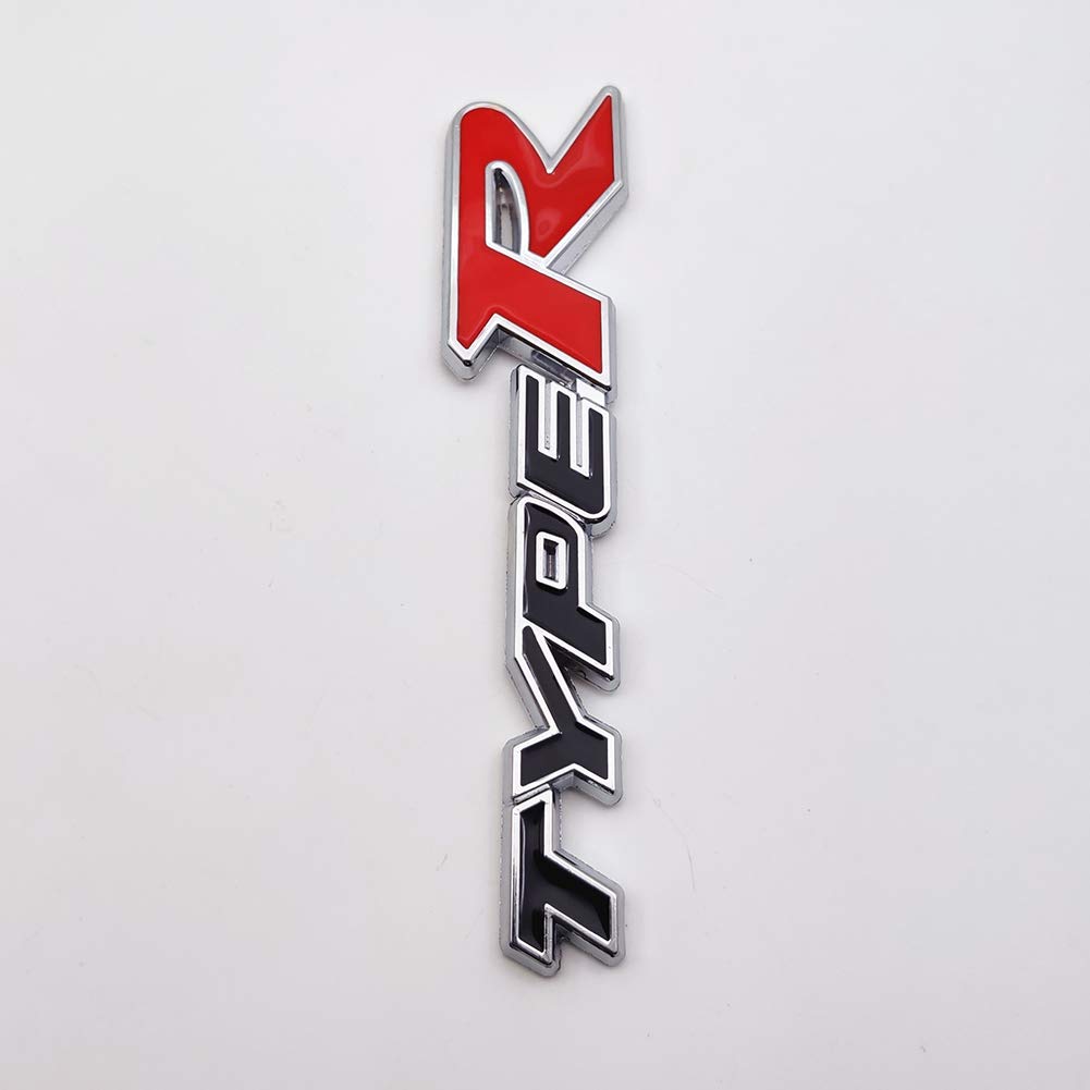Chrome Metal Type-R Logo Car Emblem Premium 3D Racing Sport Badge Turbo ...