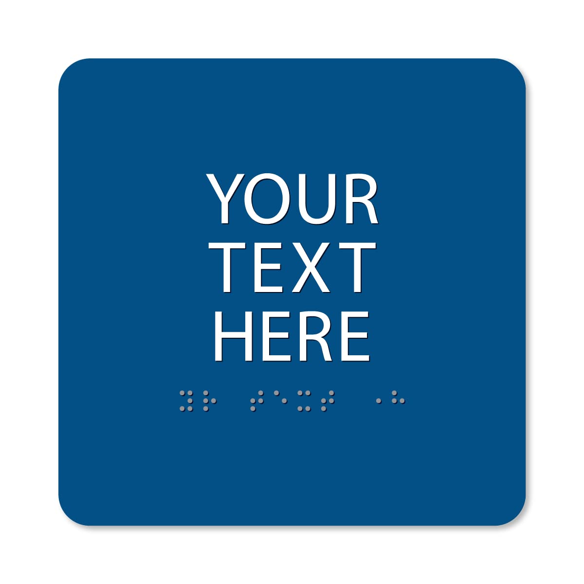 ALPHA DOG ADA SIGNS Custom ADA Compliant Braille Sign, 6"x6" Room ...