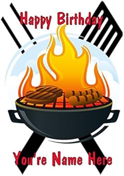 BBQ Barbecue nbc3 Happy Birthday A5 Personalised Greeting card POSTED ...