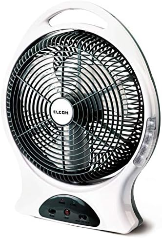 Elcoh 12 inch Rechargeable Table Fan Floor Fan with LED Lights - ELRF ...