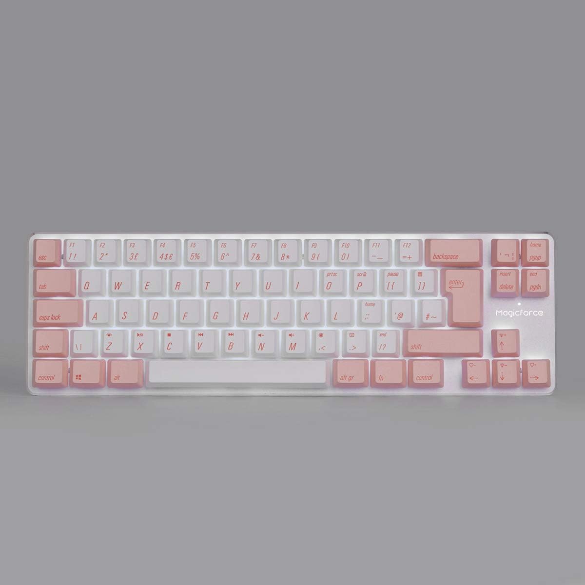 Qisan Wired Mechanical Gaming Keyboard PBT Keycaps 69 Keys Gateron Red ...