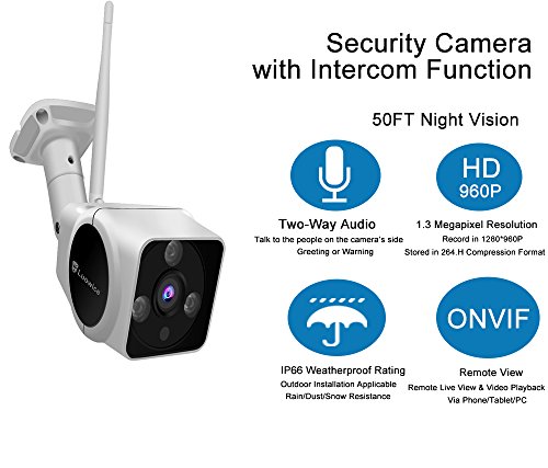Luowice WiFi Camera Outdoor Wireless Security Camera with Intercom ...