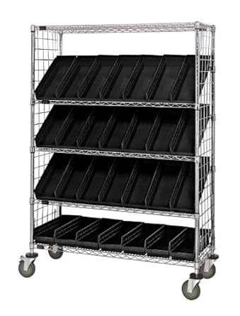 Quantum Storage Systems WRCSL5-63-1848EP-104BK 5-Tier Slanted Wire ...