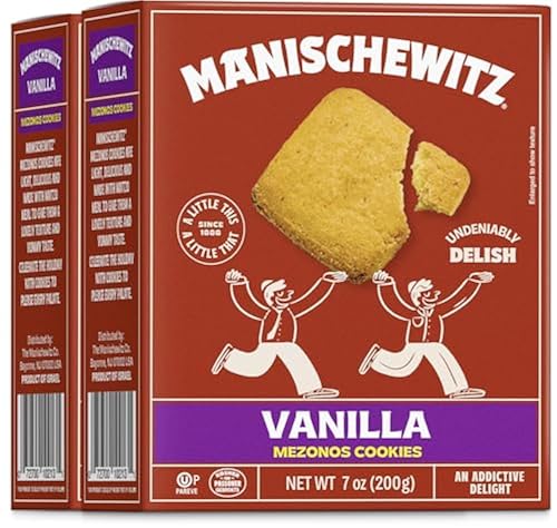 Manischewitz Passover Vanilla Cookies, 7 oz (2 Pack) | Crunchy Texture ...