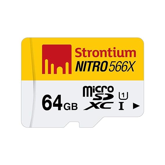 Strontium Nitro 64GB 85MB/s UHS-1 Class 10 MicroSDXC Memory Card ...