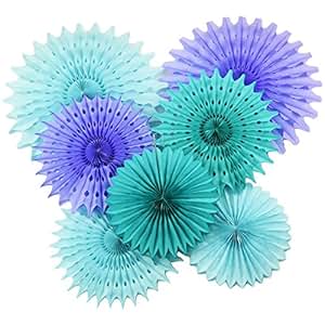 Amazon.com: Mermaid Baby Shower Decorations Aqua Blue Teal Purple ...