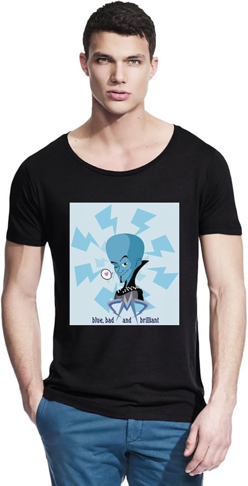 Megamind Blue Bad And Brilliant Bamboo Wide Neck T-shirt X-Large ...