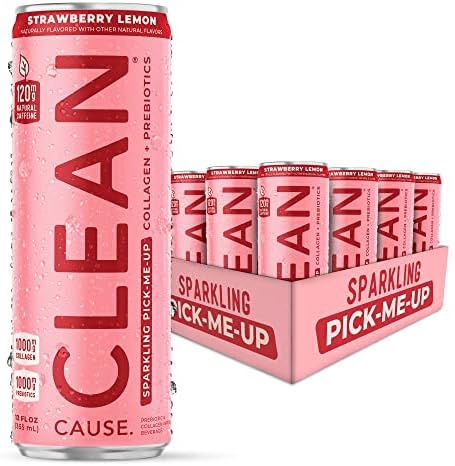 CLEAN CAUSE. Energy Drink with Collagen Peptides & Prebiotics. Beverage ...