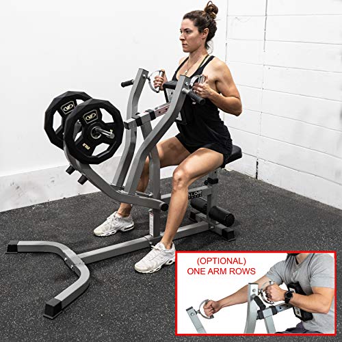 Valor Fitness Adjustable Seated Row Machine - Plate Loaded -Independent ...