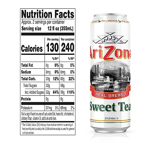 AriZona Sweet Tea - Big Can, 22 Fl Oz (Pack of 24) | Pricepulse