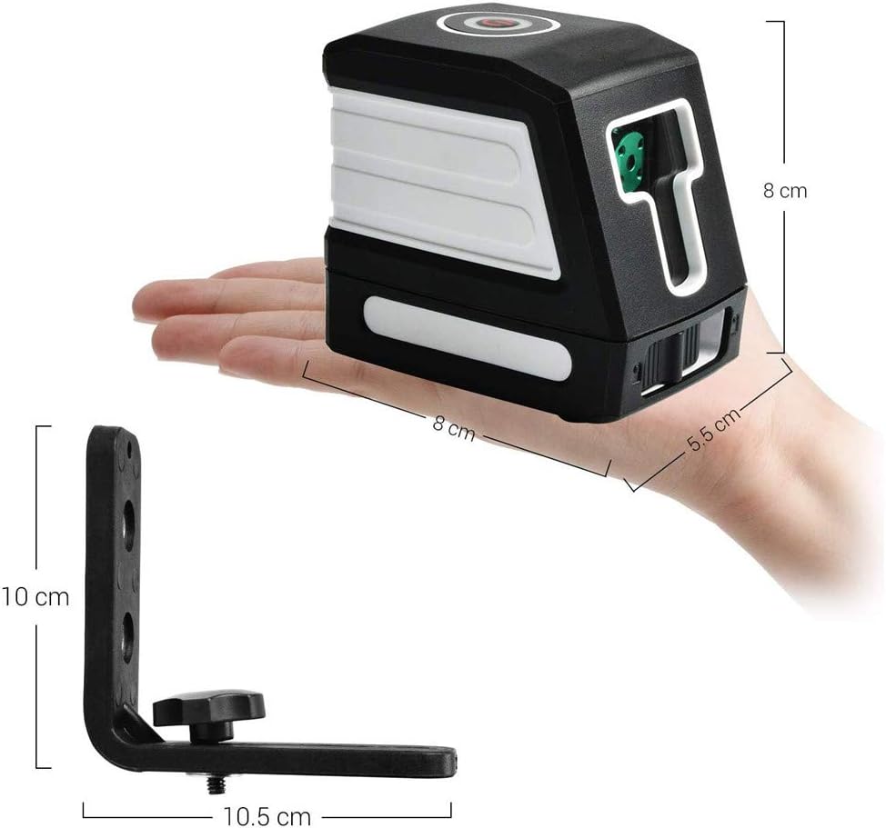 Laser Level, TOPQSC Green Cross Laser 30m Horizontal and Vertical Cross ...