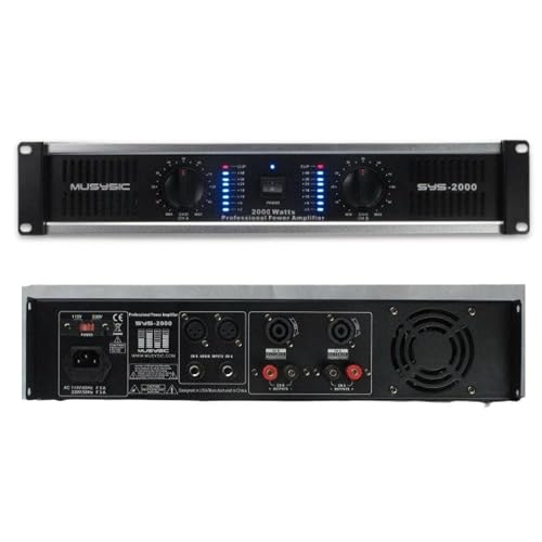 MUSYSIC 2 Channel Power Amplifier Distortion Free and Clear Sound ...
