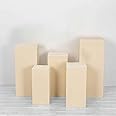 Amazon.com: Efavormart Set of 5 Beige Spandex Rectangular Plinth Display Box Stand Covers ...