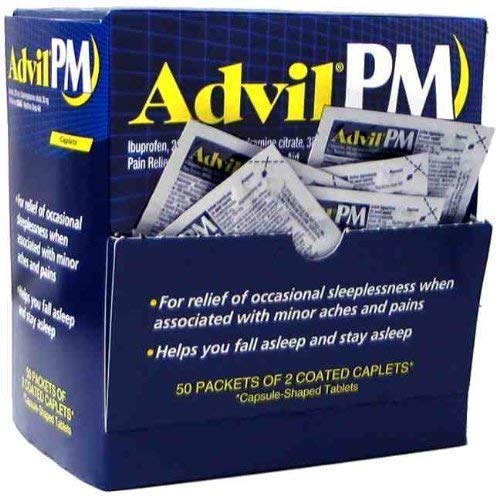 Advil PM Individual Sealed 2 Coated Caplets in a Packet (Box of 50 ...