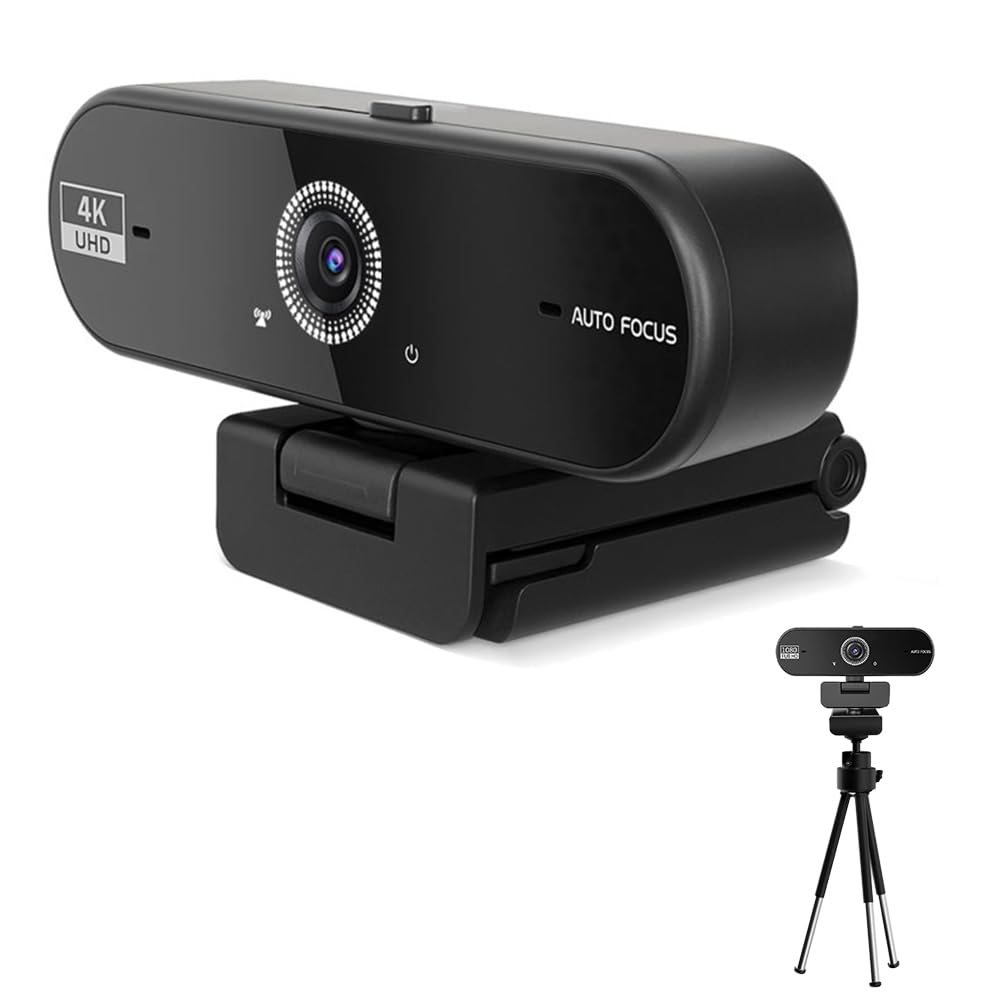 Hprosper 4K Wide Angle Webcam with Microphone, Computer Monitor USB ...