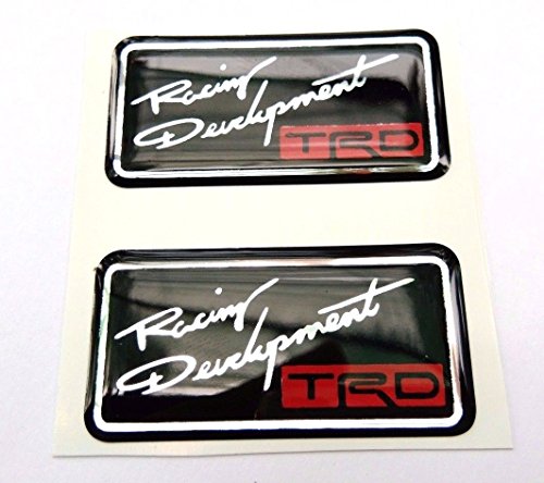 Buy 2x 3D TRD TOYOTA SPORTS RACING SMALL MINI 4x2 cm CAR BLACK SILVER ...