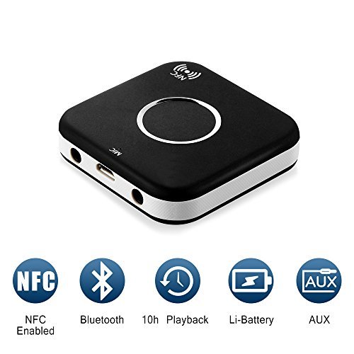 NFC Bluetooth Receiver, Dual Audio Output, Bluetooth Audio Receiver ...