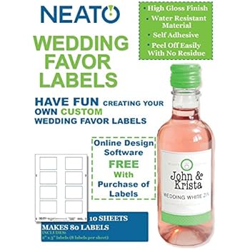 Amazon.com : Neato High Gloss Vinyl Labels -"10 Inkjet Printer ...