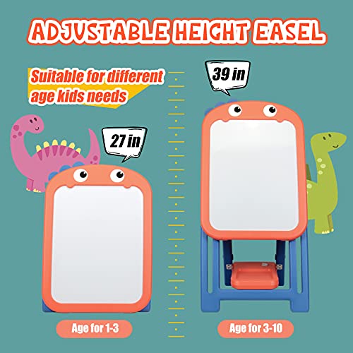 AMOSTING Adjustable Easel for Kids,Portable Kids Easel Magnetic Dry ...