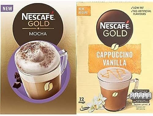 سعر Nescafe gold Pack of 12x18.5g - Flavors Bundle (Vanilla - Mocha) فى ...