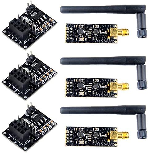 MakerFocus 3pcs NRF24L01+PA+LNA Wireless Transceiver RF Transceiver Module 2.4G 1100m with ...