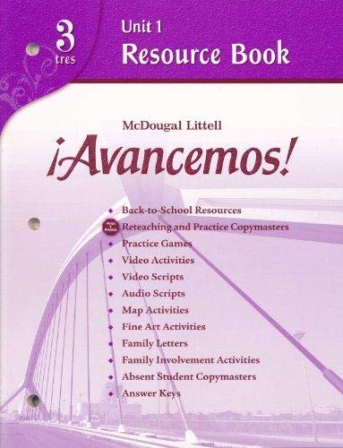 Avancemos! 1 Unit 1 Transparency Book: McDougal Littell: 9780618764839 ...