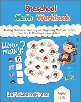 Buy Preschool math workbook: Tracing Numbers, Counting and Beginning ...