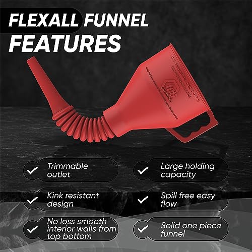 TEC Products FlexAll Funnel - Flexible Rubber Funnel with Handle ...