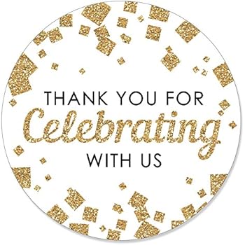 Amazon.com: Andaz Press Circle Gift Label Stickers, Thank You For ...