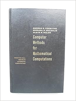 Computer Methods for Mathematical Computations (Prentice-Hall series in automatic computation ...