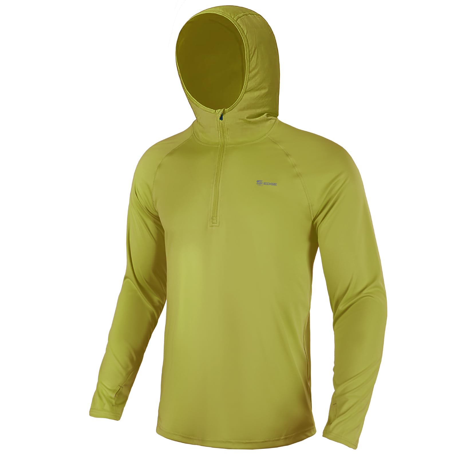 SG Edge Men's Standard 1/4 Zip Long Sleeve Rash Guard Hoodie Quick-Dry UPF 50+ Fishing Hiking ...