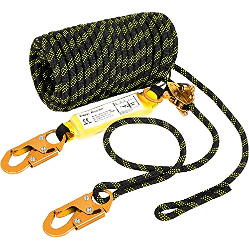 VEVOR Vertical Lifeline Assembly, 100 ft Fall Protection Rope ...