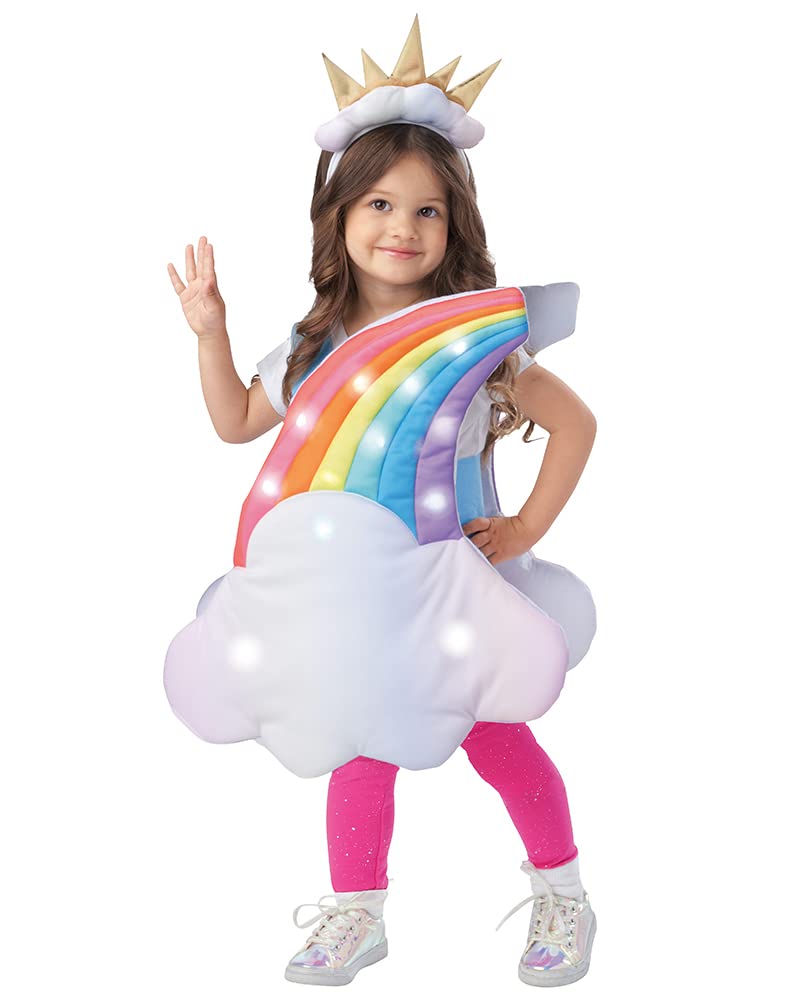 Seasons Toddler Light Up Rainbow Pretend Costume Cloud 7 Colors Rainbow ...