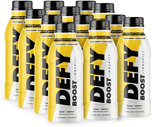DEFY Elderberry Lemonade Boost Beverages + Immunity Energy Drinks ...