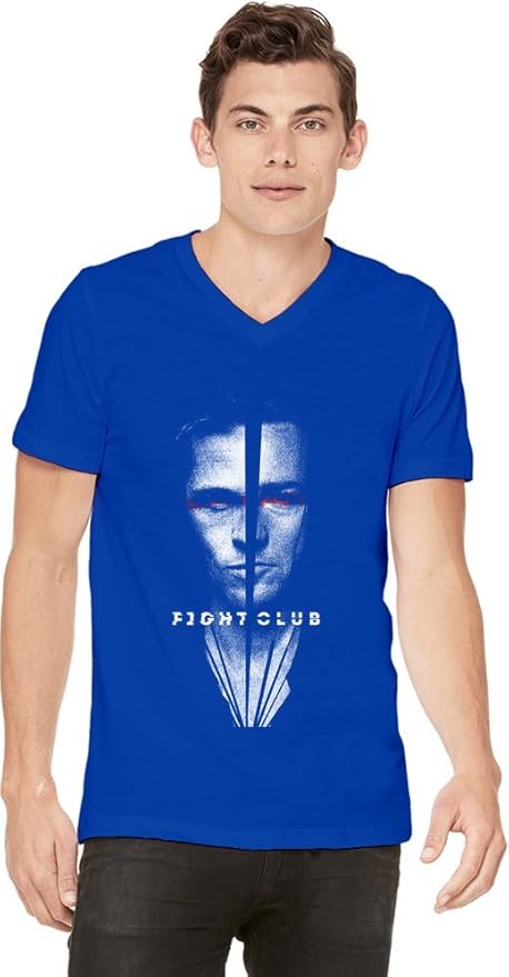 Fight club movie poster Mens V-neck T-shirt XX-Large : Amazon.co.uk ...