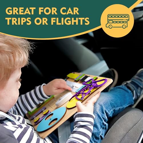 Timo Toys Highly Educational Montessori Busy Board for Toddlers - Learn ...