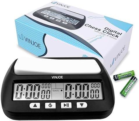 VINJOE Chess Clock Digital Chess Timer Professional for Board Games ...