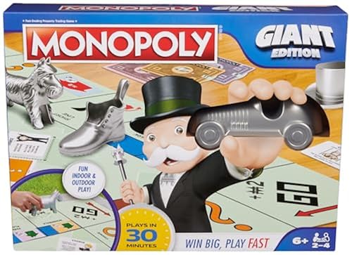 Monopoly Board Game Giant Edition Game for Kids | Family Board Game ...