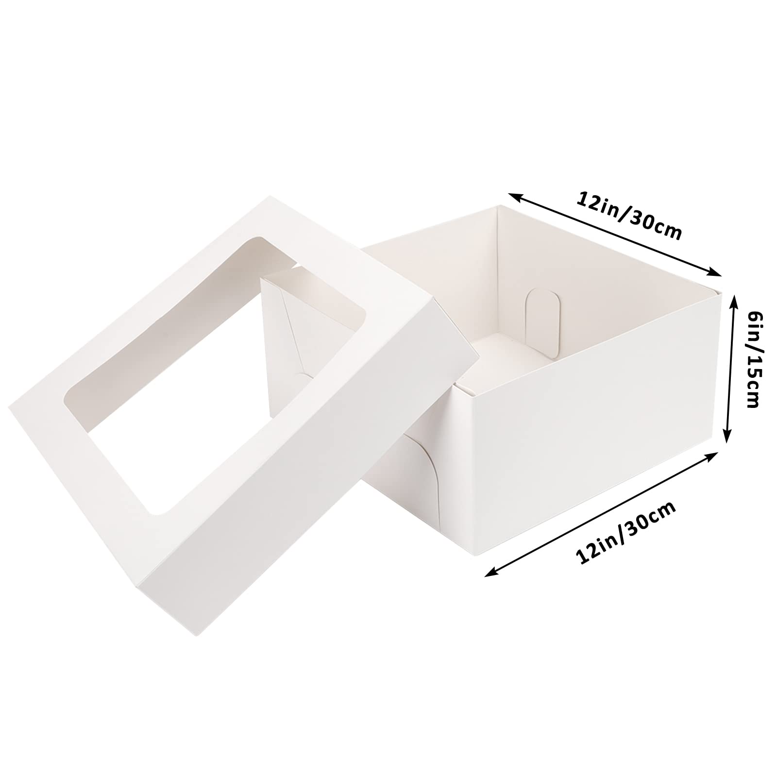 Mua Moretoes 30pcs Cake Boxes, 12x12x6 Inch Square Bakery Boxes with ...