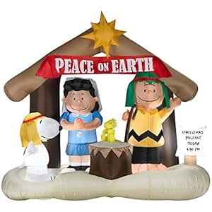 Amazon.com: Gemmy Inflatables Peanuts Nativity Scene: Home & Kitchen