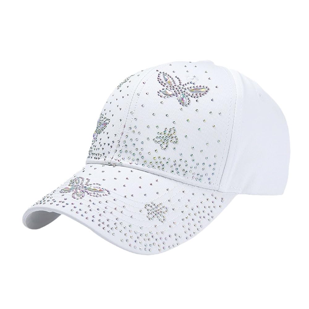 Women Baseball Cap with Flower Butterfly Vintage Adjustable Low-Profile ...