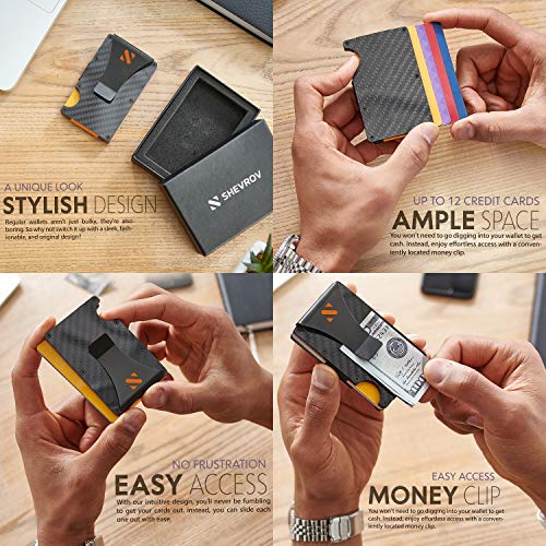 RFID Carbon Fiber Wallets for Men - Minimalist Aluminum Slim Metal ...
