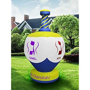 Amazon.com: Zion Judaica Inflatable Lawn Jumbo Hanukkah Dreidel Indoor ...