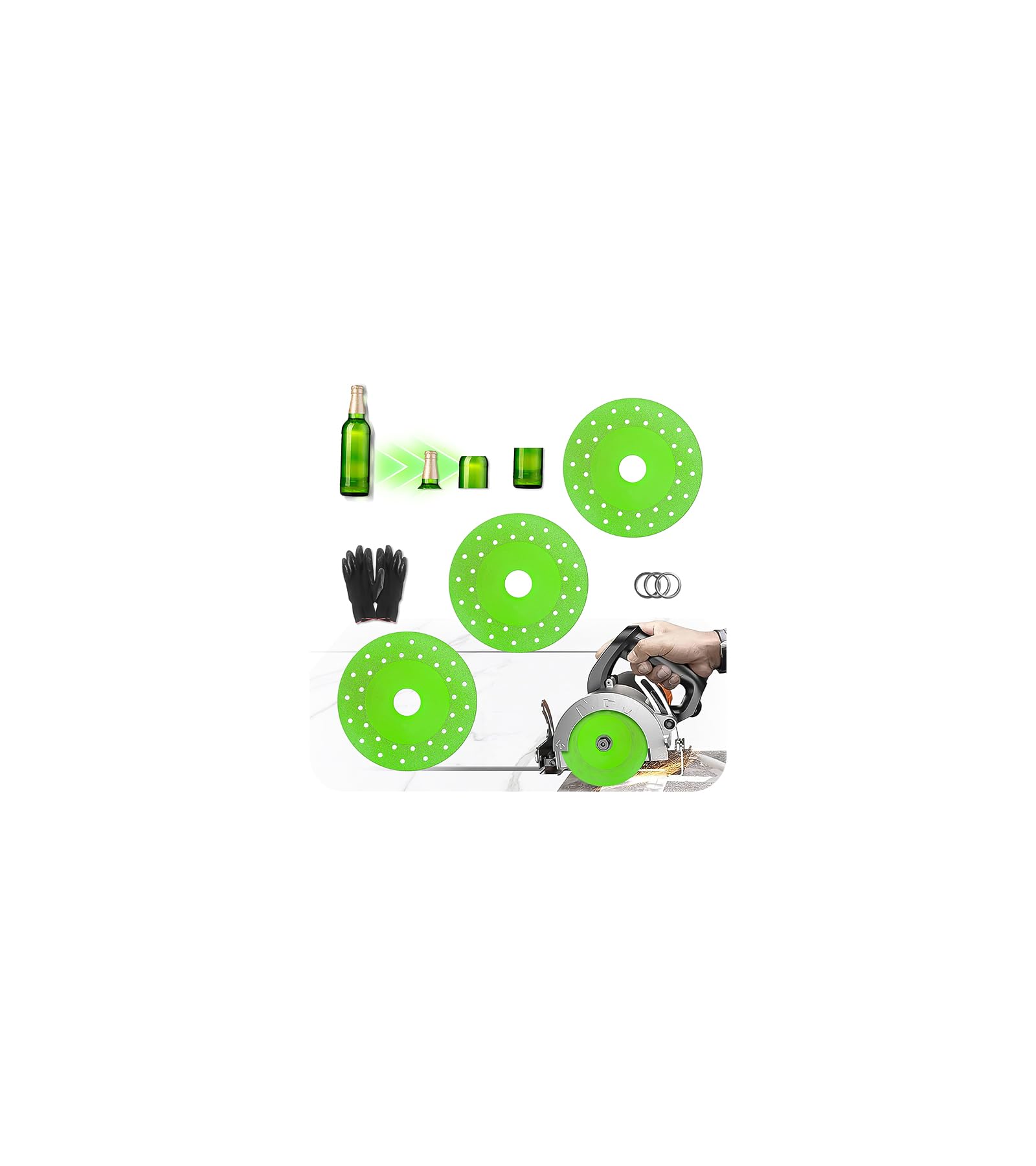 4 Inch Ultra-Thin Glass Cutting Disc for Angle Grinder, Rock Slab ...